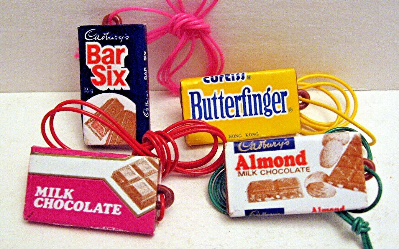 10 Candy Bar Asst Necklace Charms Vending Machine Toy Prize Old Store ...