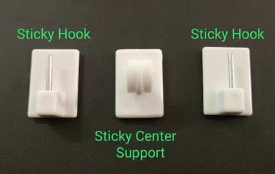 Self-Adhesive Sticky net rod Hooks, Stick on Window Hooks for Net ...