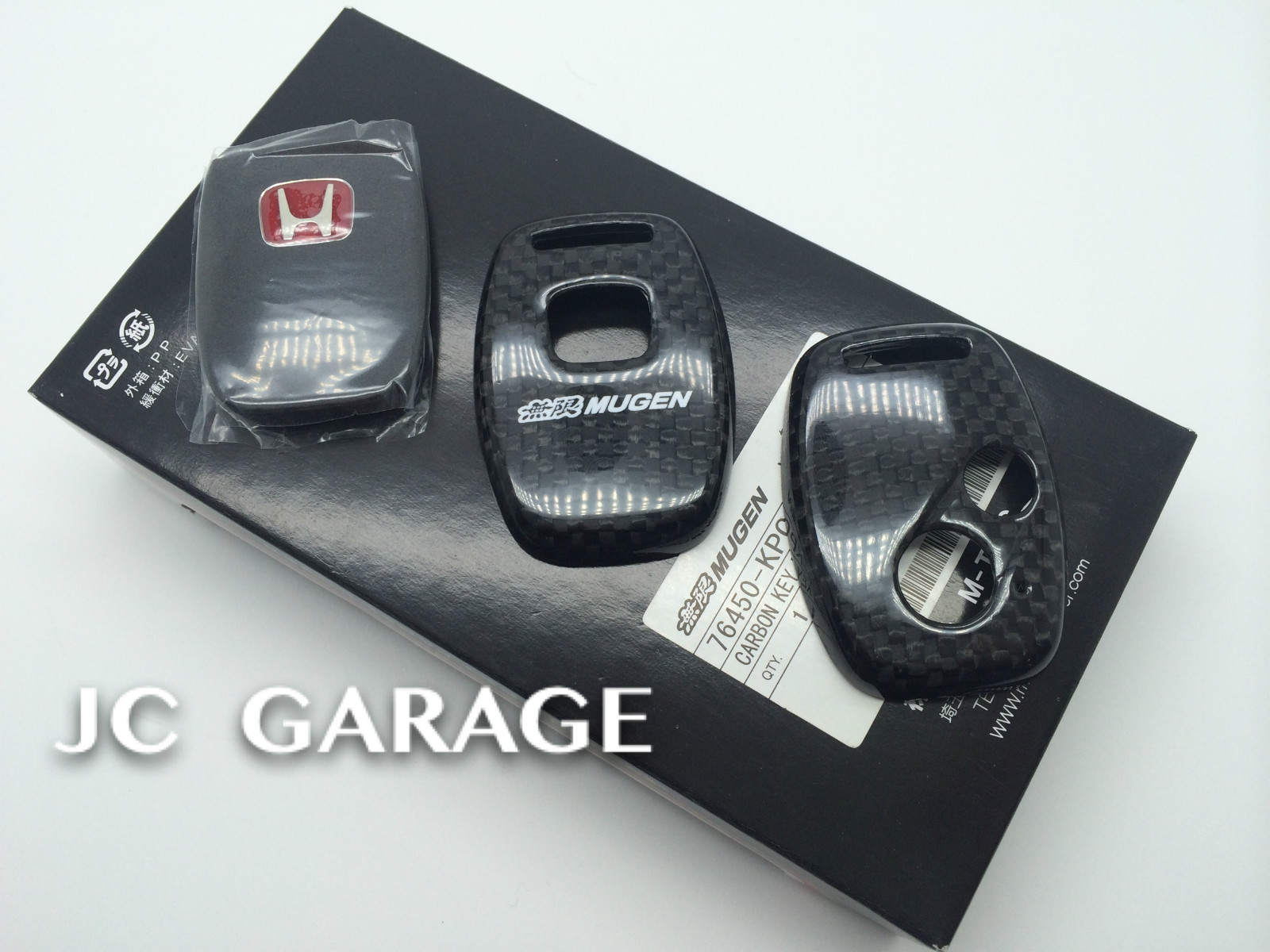 MUGEN CARBON FIBER RED H 2 BUTTON KEY FOB COVER HONDA ACCORD CIVIC CRV ...