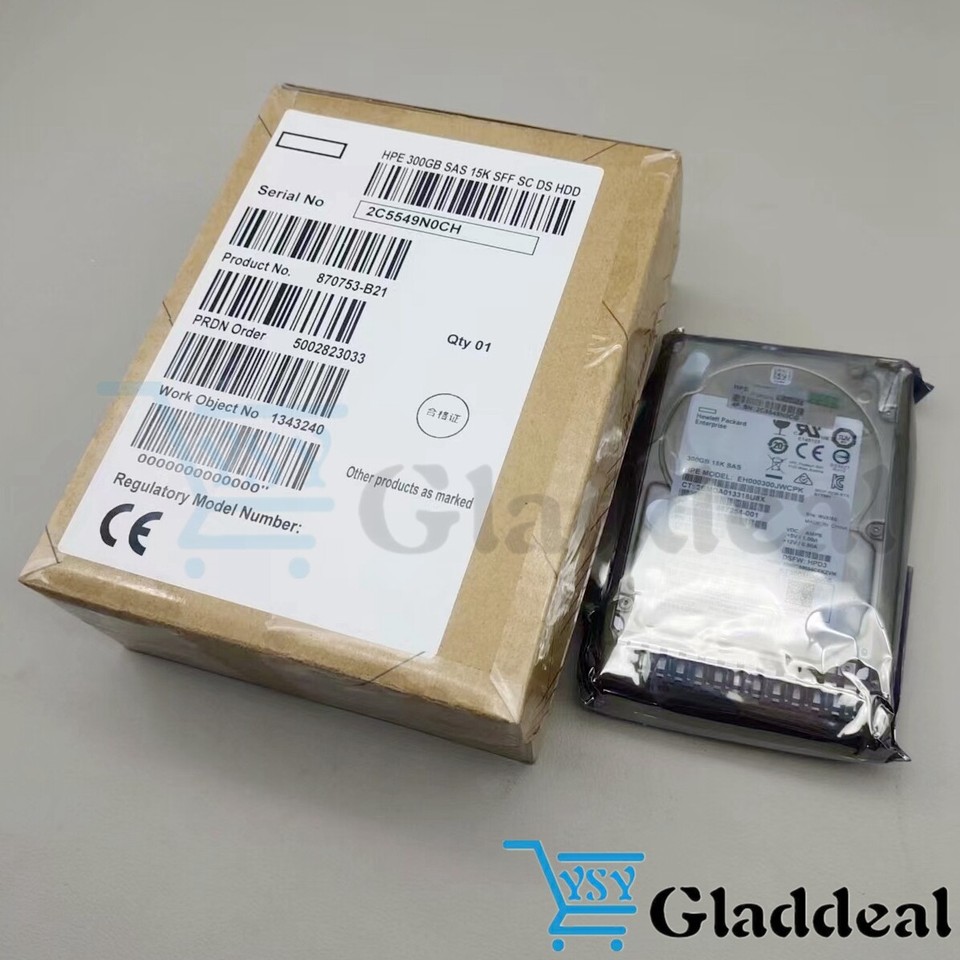 New HPE 300GB 870753-B21 870792-001 15K 12GB/s SFF 2.5" SAS SC DS HDD ...