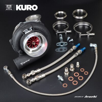 KURO 4" GTX3076R Dual Ball Bearing Turbo A/R 0.63 V-band Inlet & Outlet ...