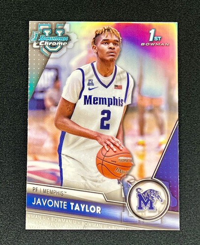 2023-24 Bowman University Chrome Refractor Javonte Taylor #53 1st ...