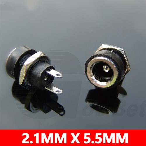 2.1mm X 5.5mm DC Power Connector Socket Jack Female Plug Panel Mount ...