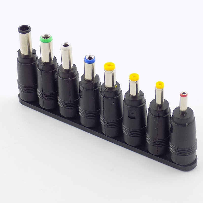 8pcs Universal AC DC Power Charger Adapter Tips Jack Plugs For Laptop ...