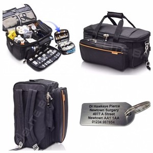 Doctors Bag Elite Bag, Black GP Medical Work Nurses Hospital Emergency ...