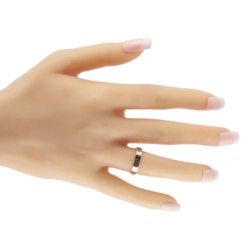 Gucci 18K Rose Gold Band Ring GU34-031325 | eBay