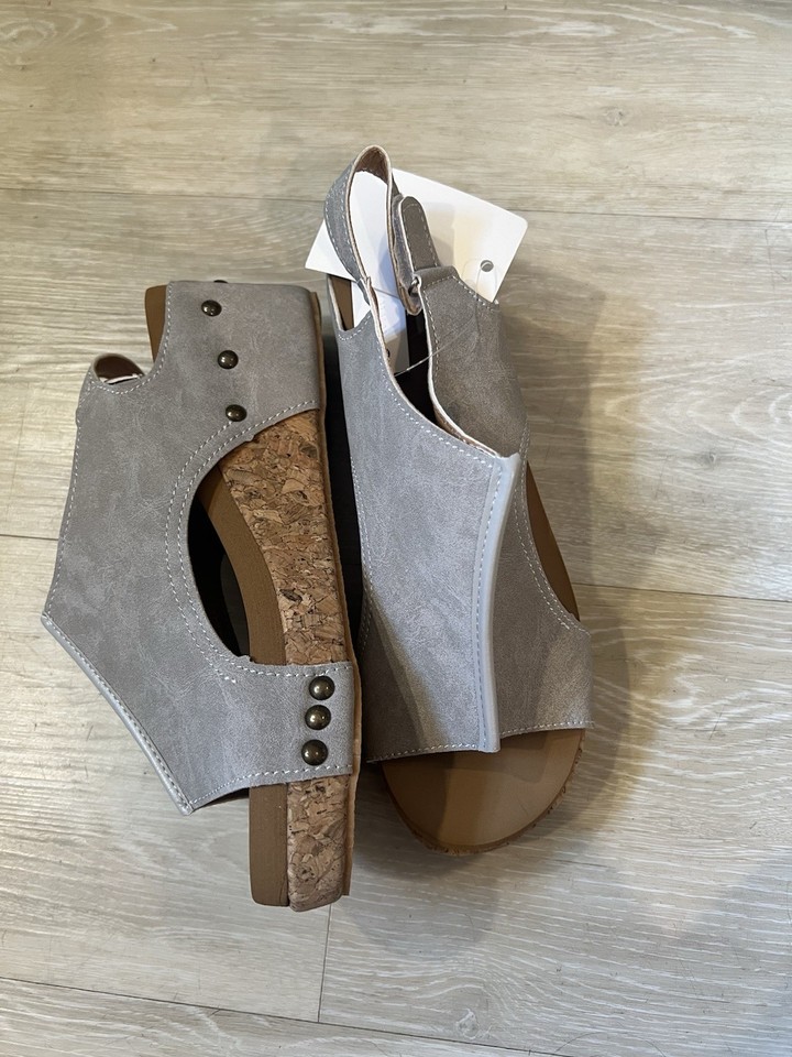 Upliftex Orthopedic Platform Wedge Shoe-40 EU/ 9 US Sueded GREY with ...