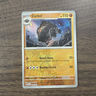 Carkol Reverse Holo Common 094/162 Pokémon TCG Temporal Forces NM/M | eBay