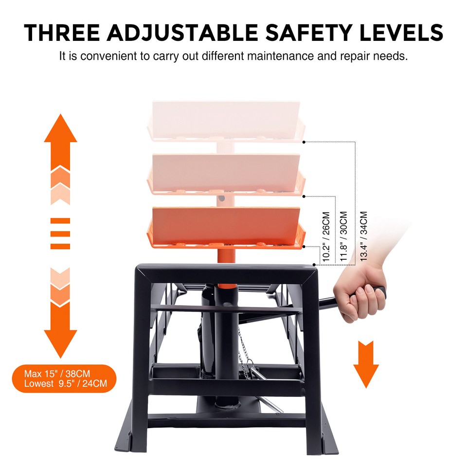 2 Pcs Heavy Duty Auto Car Truck Service Ramps Lifts Hydraulic Lift 5 ...