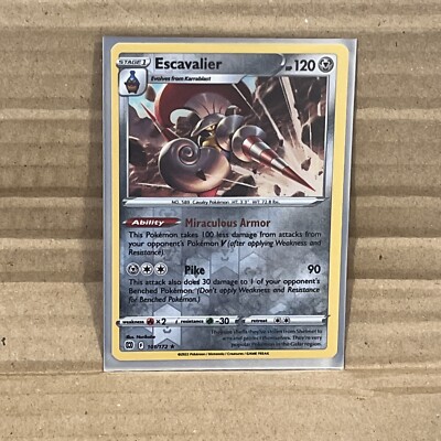 Escavalier 101/172 Rare Reverse Holo Brilliant Stars Pokemon Card NM | eBay