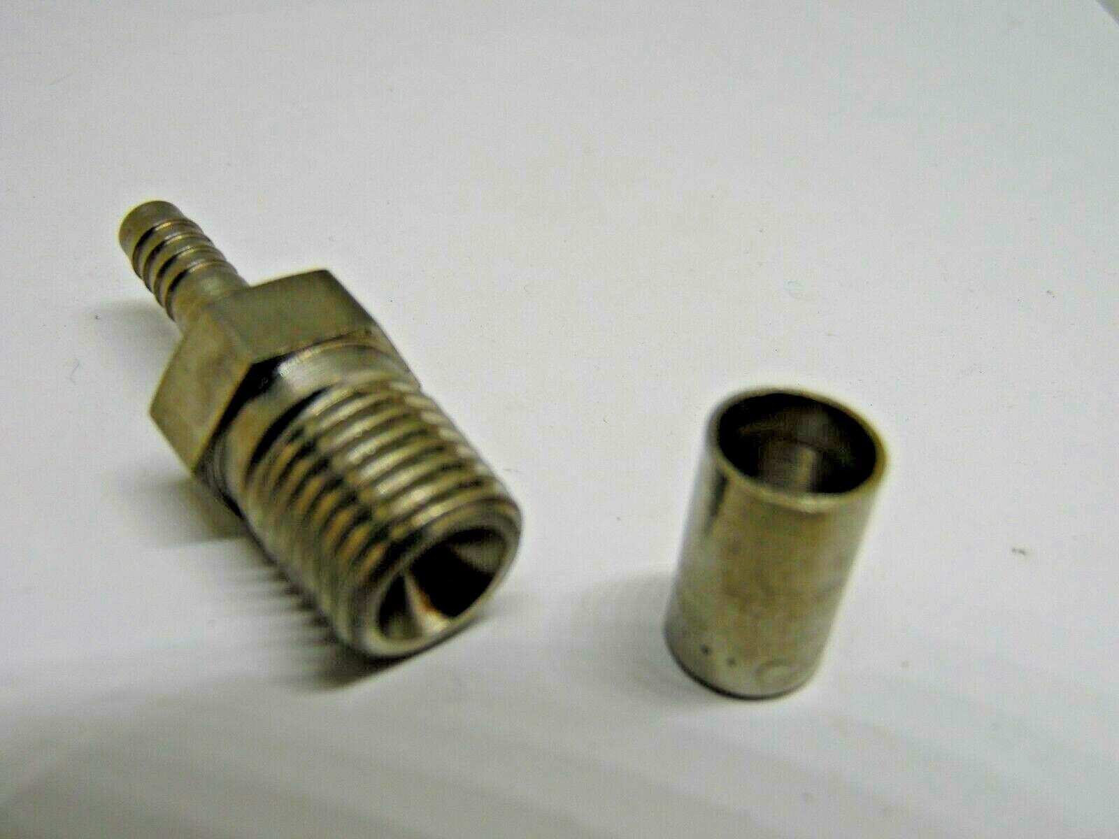 Y54304-951 TITEFLEX TEFLON SWAGE HOSE FITTING MALE PIPE 1/4 2004TW MNPT ...