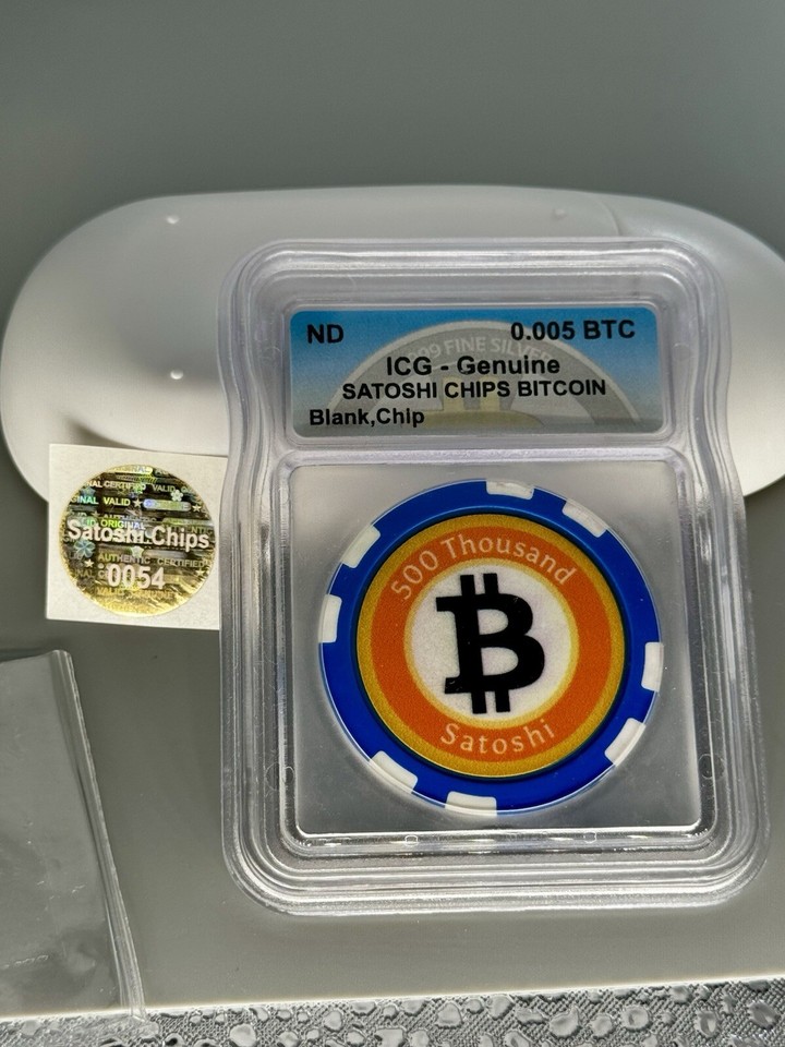 Satoshi Chips 2017 "Poker Chip" DIY 0.005 RARE lim -bit coin Lealana ...