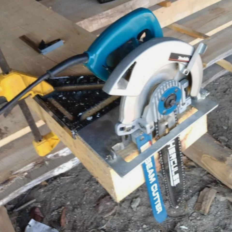 12" Beam Cutter Circular Saw Blade Chainsaw Bar Beam Cutter Attachment ...