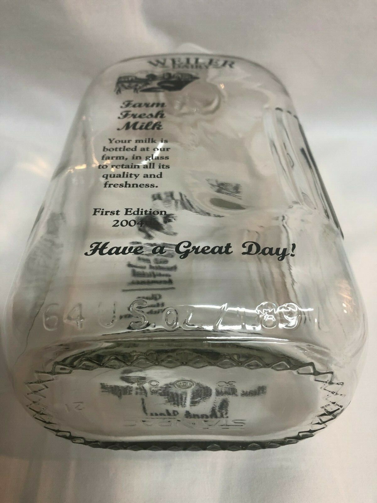 Weiler Dairy - Rutledge, MO 1/2 Gallon Milk Bottle First Edition 2004 ...