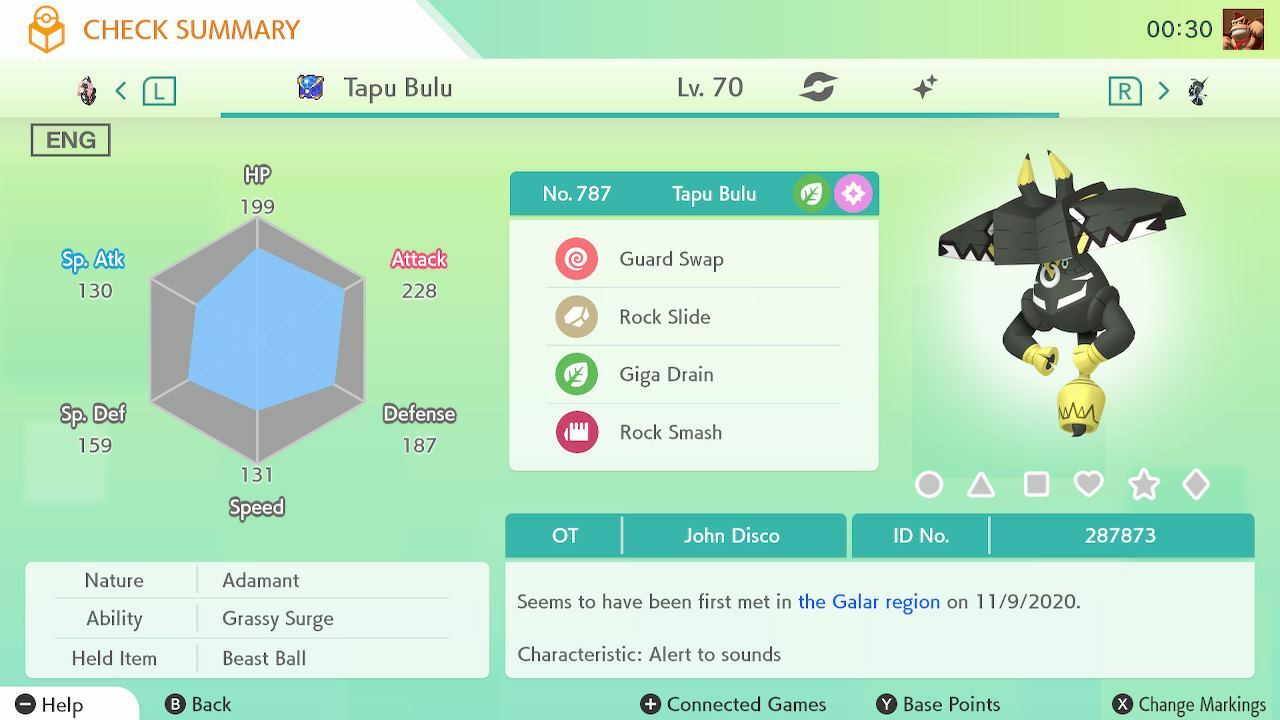 Shiny 6IVs Pack! Alolan Guardian Deities + free items for Pokemon Sword ...