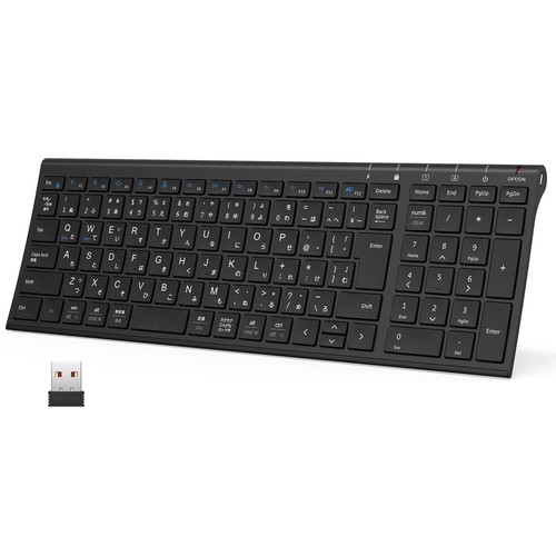 Wireless keyboard, JIS standard, Japanese layout, ultra-thin, with ...