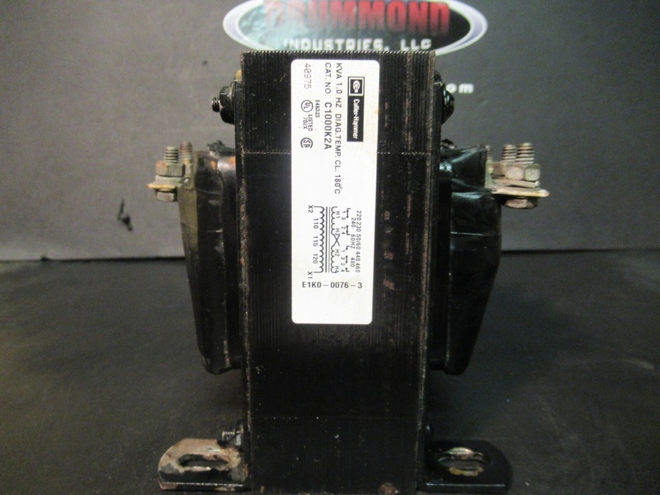 CUTLER HAMMER TRANSFORMER C1000K2A 1 KVA PRI: 480V SEC: 120V | eBay