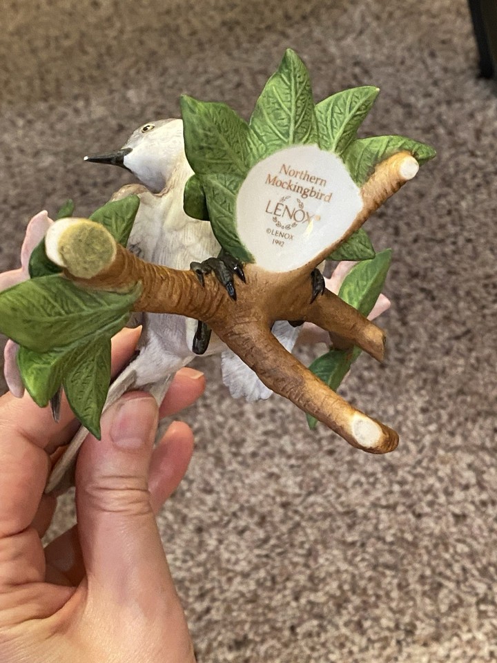 Lenox—Garden Bird NORTHERN MOCKINGBIRD—1992—Hand Painted Porcelain | eBay