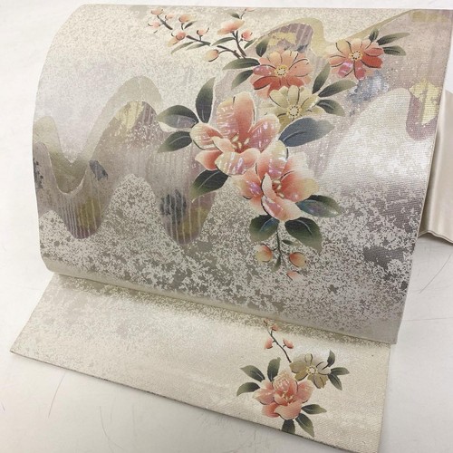 Japanese Kimono 646O Nagoya Obi Belt Taiko Buds Flower | eBay