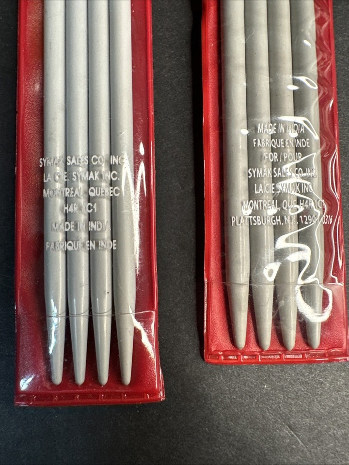 4 Packs Vintage Charmin Knitting Straight Needles Double Ended (2, 3, 4 ...