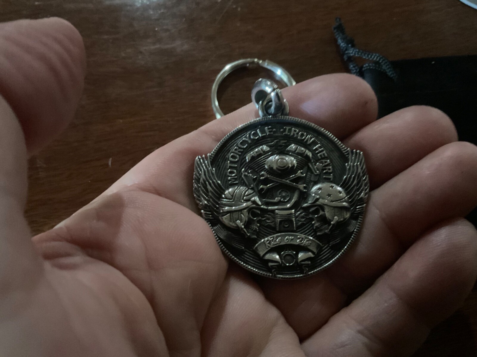 AUS SELLER Iron heart MC guardian idol Amulet Shield Pendant motorcycle ...