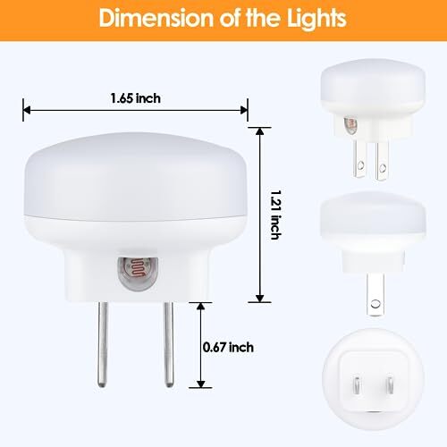LED Night Lights Plug into Wall 5-Pack Plug in Nightlight Soft White ...