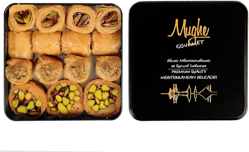 Baklava Assortment Elegant Gift Box - Baklawa Small Bite-Size Desserts ...