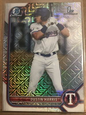 Dustin Harris 2022 Bowman Chrome 1st Bowman Mojo Refractor Card #BCP ...