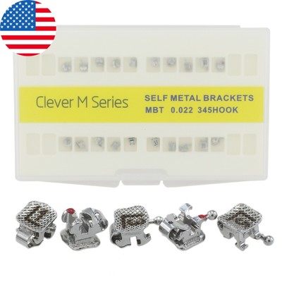 Dental Orthodontic Brackets Self Ligating Braces Metal Interactive MBT ...