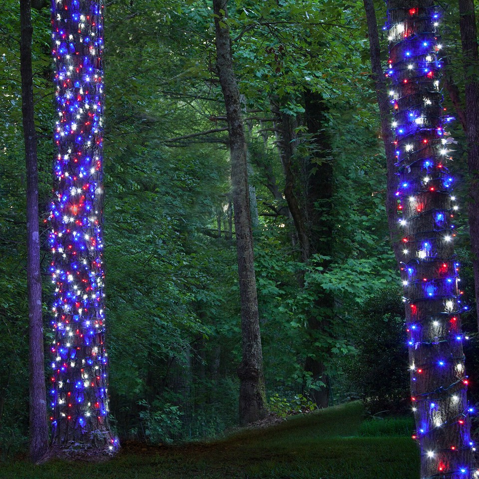 70 Patriotic LED Red White Blue String Lights July 4th Celebration 5mm ...