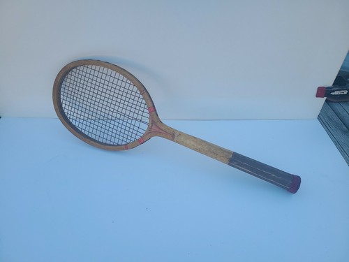 Antique Wolverine Bearcat Wood Tennis Racquet Early 1900s | eBay