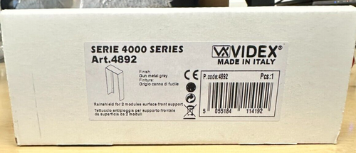 Videx 4892 Rain Shield for 2-Module 4000 Series Intercom - Gun Metal ...