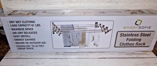 Space Saver Fold Away Racks: Stainless Steel Wall Mounted Laundry ...