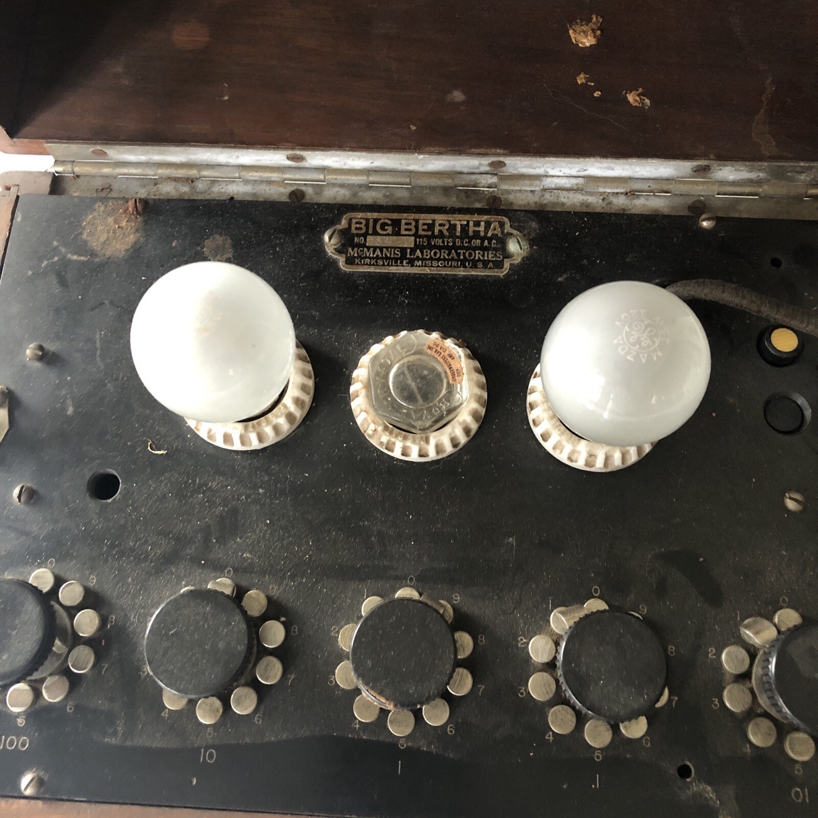 RARE 1920s VTG ANTIQUE Electroshock ELECTRIC SHOCK THERAPY MACHINE BIG ...