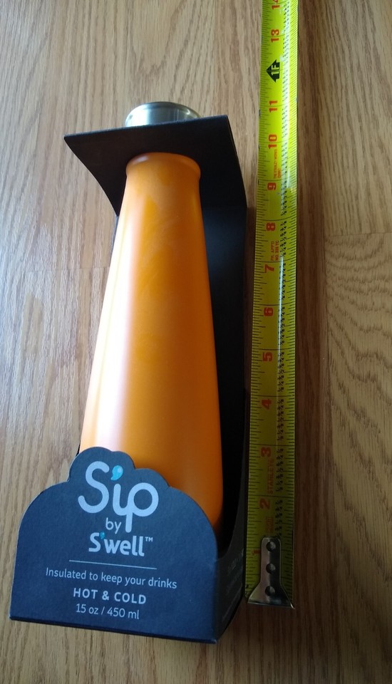 SIP by SWELL Stainless Steel Water Bottle 15 Oz Orange Cold Hot ...