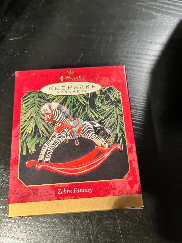 Hallmark Keepsake Ornament 1999 Zebra Fantasy Rocking Horse Linda ...