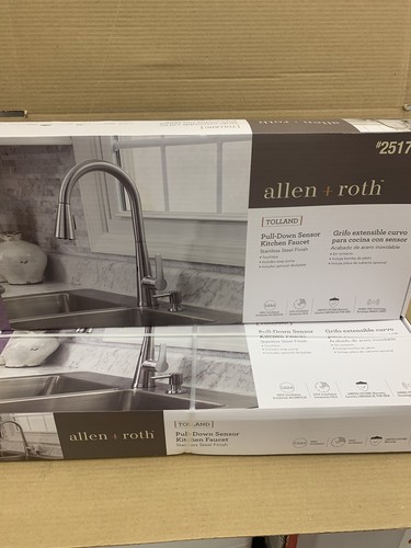 Allen + Roth Tolland Stainless Steel Deck-Mount Pull-down Sensor ...