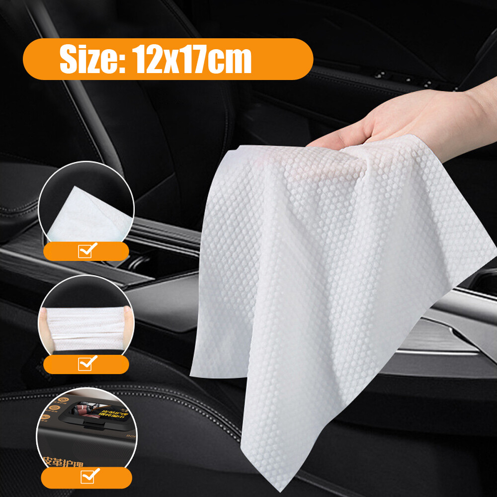 80PCS Car Part Leather Restoration Brightening Wipe Interior Cleaning ...