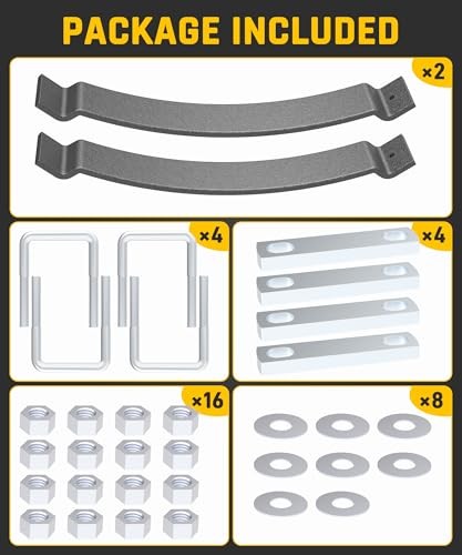 Helper Spring Kit, Leaf Spring Helper Kit for Pickup Trucks, SUVs and ...