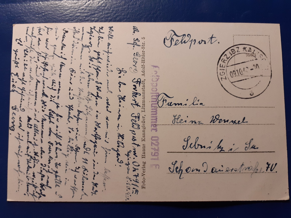 AK Zgierz ( Görnau ) 2. WK Feldpost 1940 bei Łódź Hermann Göring Straße ...