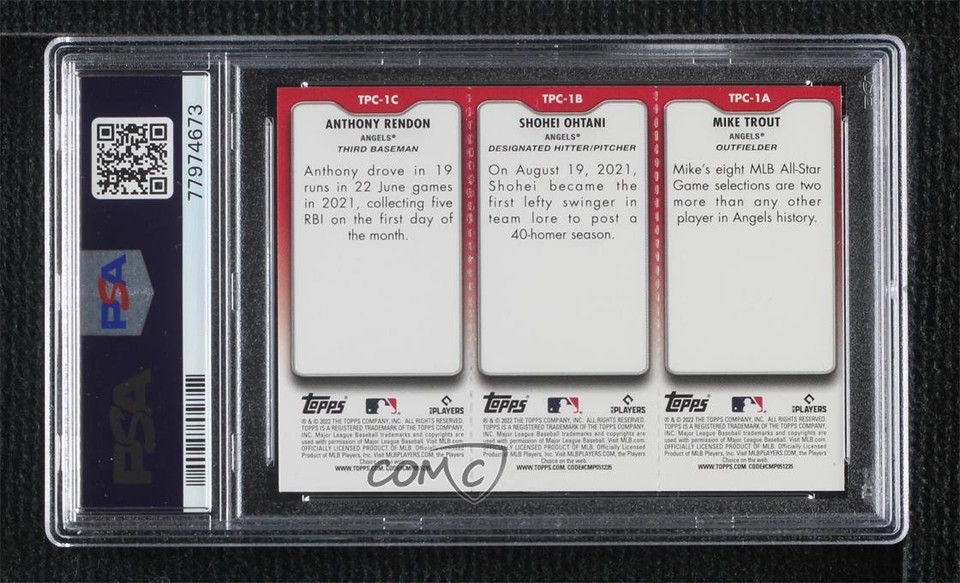 2022 Opening Day Triple Play Mike Trout Shohei Ohtani Anthony Rendon ...