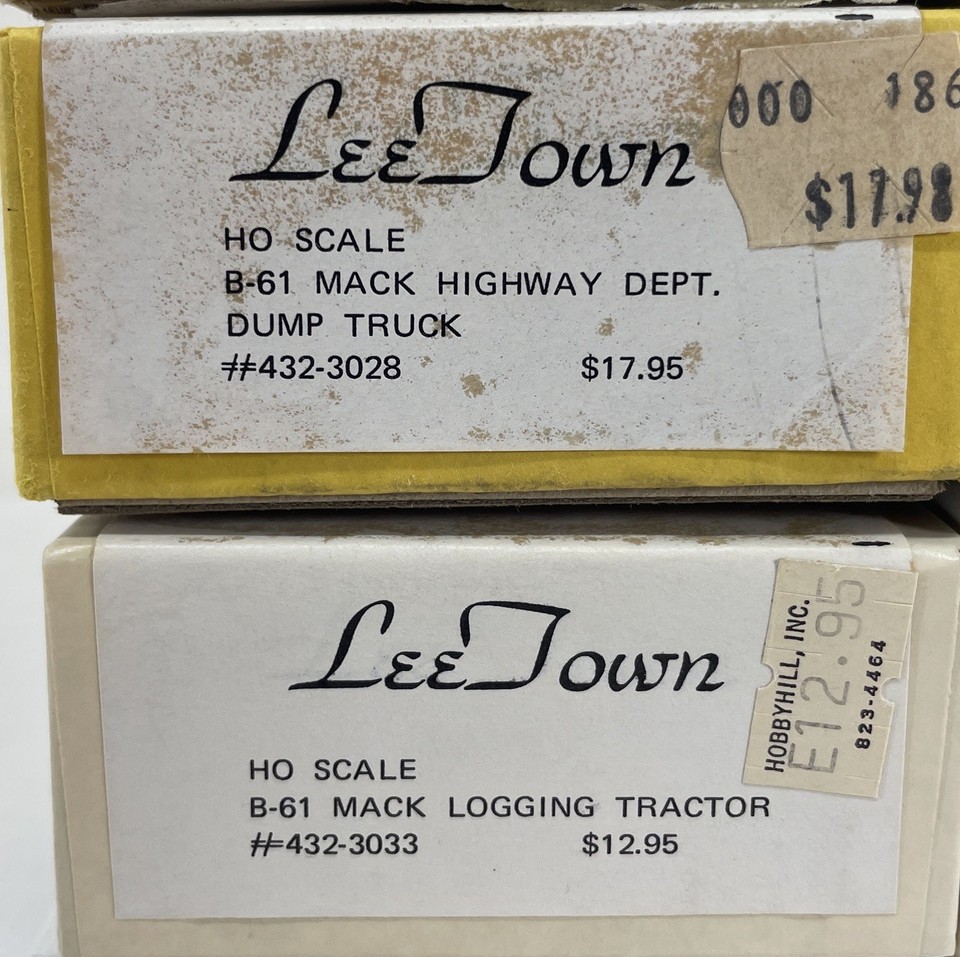 Lot Of 9 Lee Town HO Scale Mack Trucks And Other Vehicle Kits | eBay
