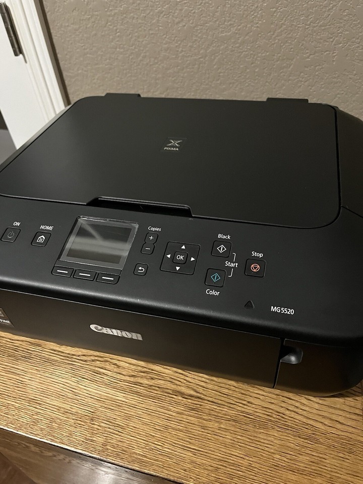 Canon PIXMA MG5520 Wireless All-In-One Color Photo Printer, Black. Pre ...