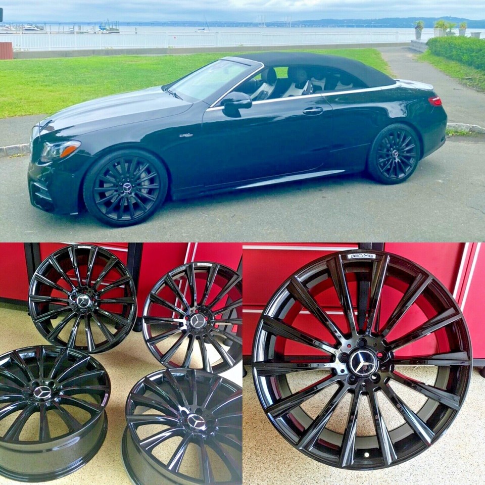 MERCEDES 19 INCH RIMS WHEELS SET 4 NEW 19/8.5 19/9.5 e300 e350 e400 AMG ...