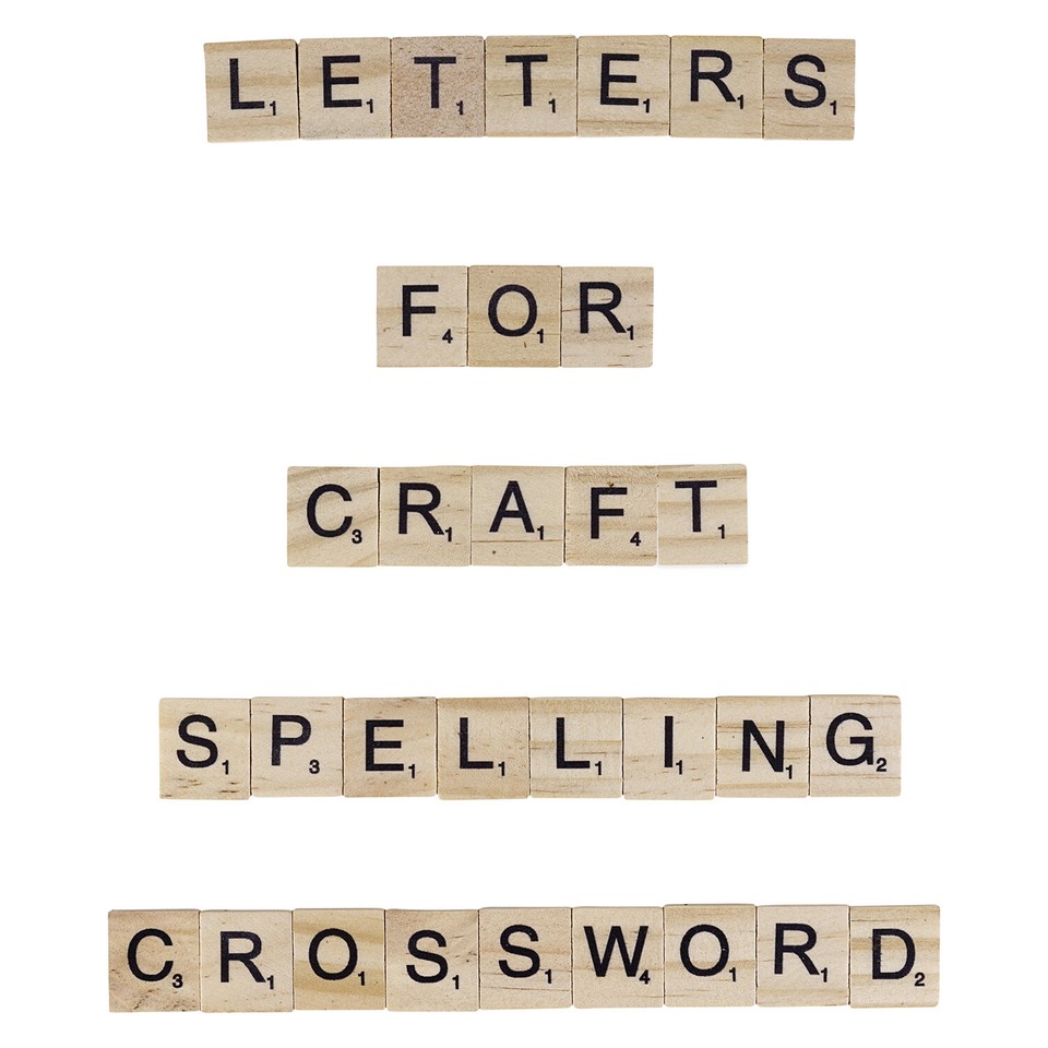 INDIVIDUAL WOODEN REPLACEABLE TILES BLACK LETTERS FOR CRAFTS ALPHABETS ...