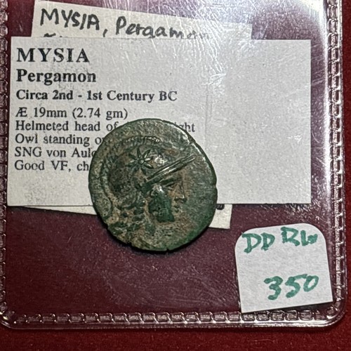 Mysia Pergamon Ca 2nd-1st Century B.C. Ae19 Helmeted Head Of Athena ...