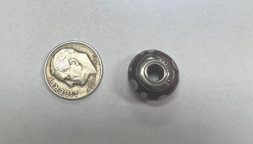 Pandora S925 ALE Murano Glass Bead Charm Purple Bubbles #790693 [083DUW ...
