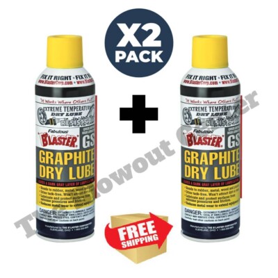 Blaster Industrial Graphite Dry Lubricant Spray 5.5 oz (2 PACK) - FAST ...