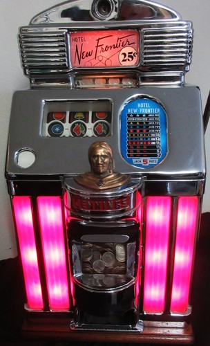 Jennings 25c Red Lite Up Sun Chief Slot Machine, New Frontier Casino | eBay