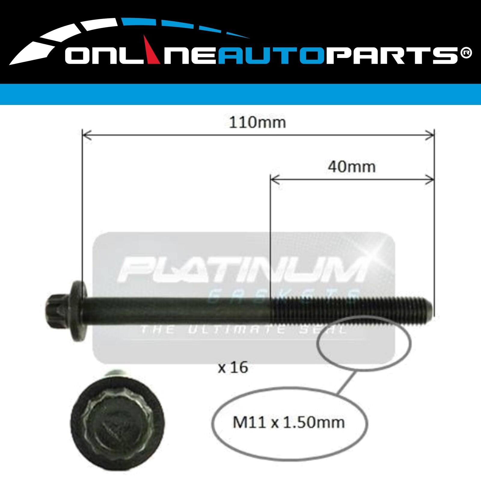 Engine Cylinder Head Bolt Set for Lexus RX400h MHU38 V6 3.3L 3MZ-FE ...